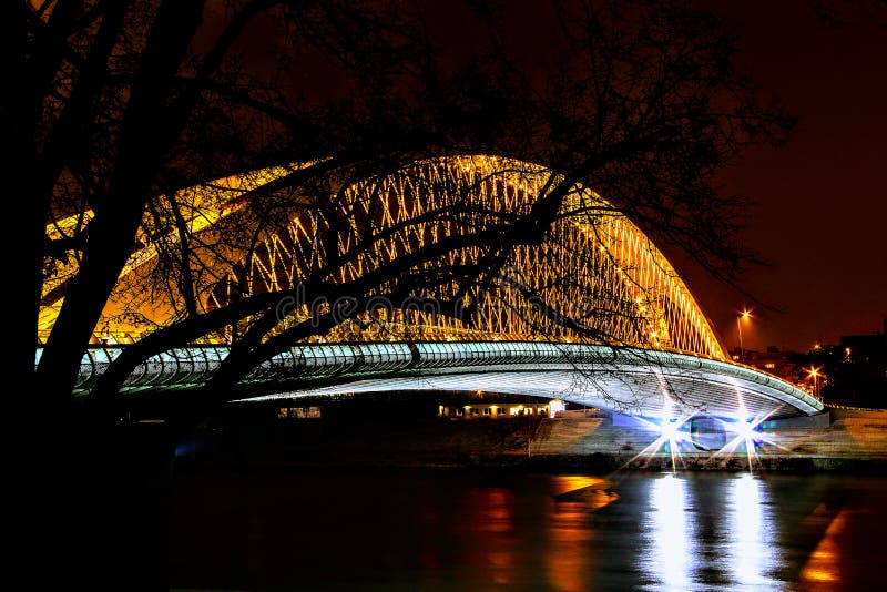 Troja Bridge editorial image. Image of light, transport - 81978530