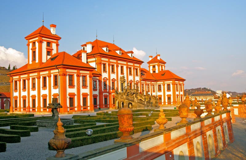 Troja Palace and Garden in Summer in Prague, Czech Republic Stock Image ...