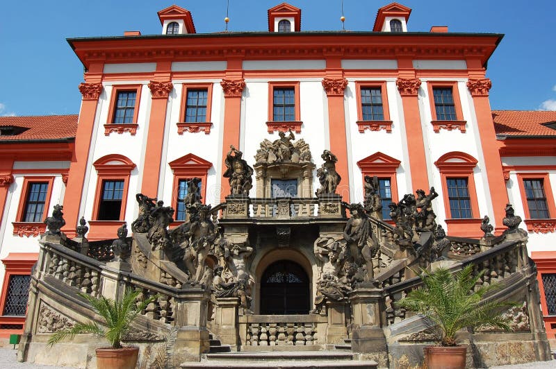 Troja Palace and Garden in Summer in Prague, Czech Republic Stock Image ...