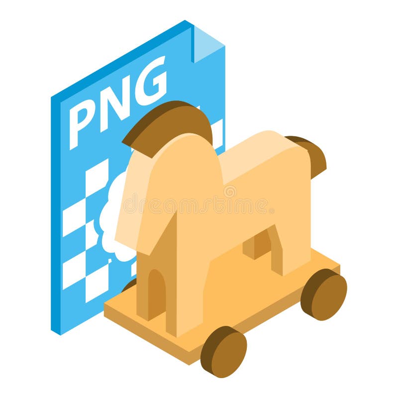 Trojan Attack Icon Isometric Vector. Trojan Horse Computer Virus Png ...