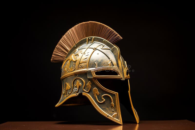 Trojan Helmet Associated with the Legendary Trojan War Illustration ...