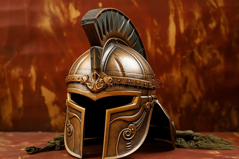 Trojan Helmet Associated with the Legendary Trojan War Illustration ...