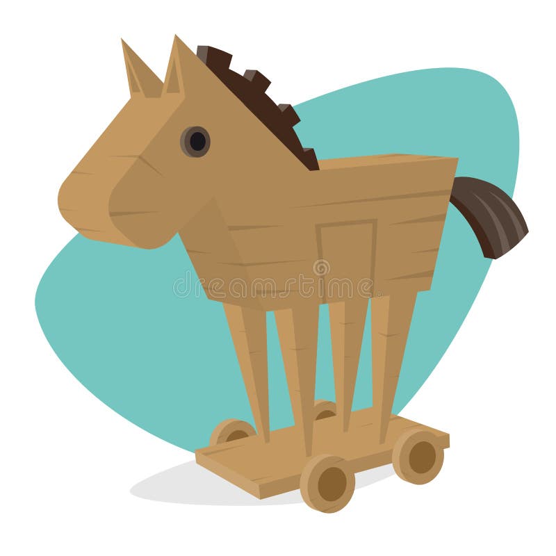 Trojan Horse Cartoon Stock Illustrations – 395 Trojan Horse Cartoon ...