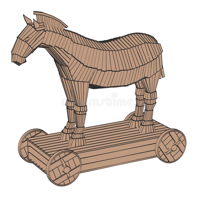 Trojan horse stock illustration. Illustration of homer - 81658282