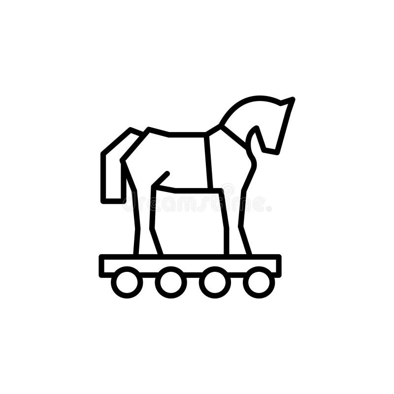 Trojan Horse icon stock vector. Illustration of site - 337971949