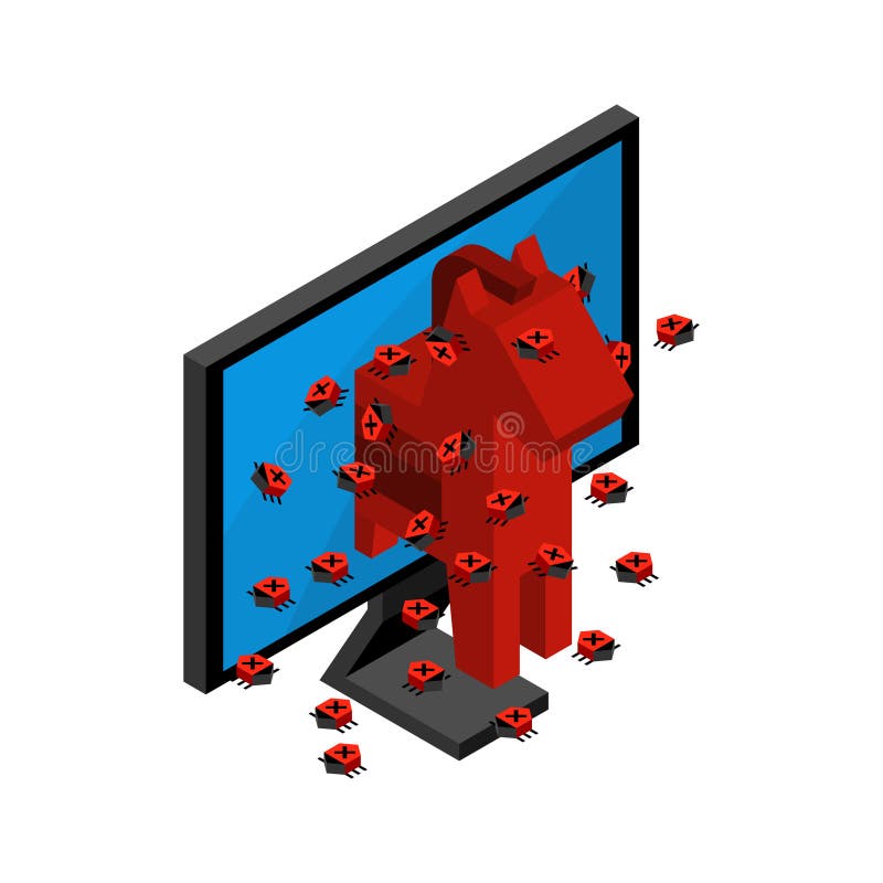 Trojan Horse Virus from Pc. Concept of Computer Infection with Spyware ...