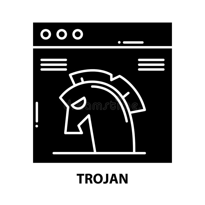 Trojan Icon in Trendy Design Style. Trojan Icon Isolated on White ...