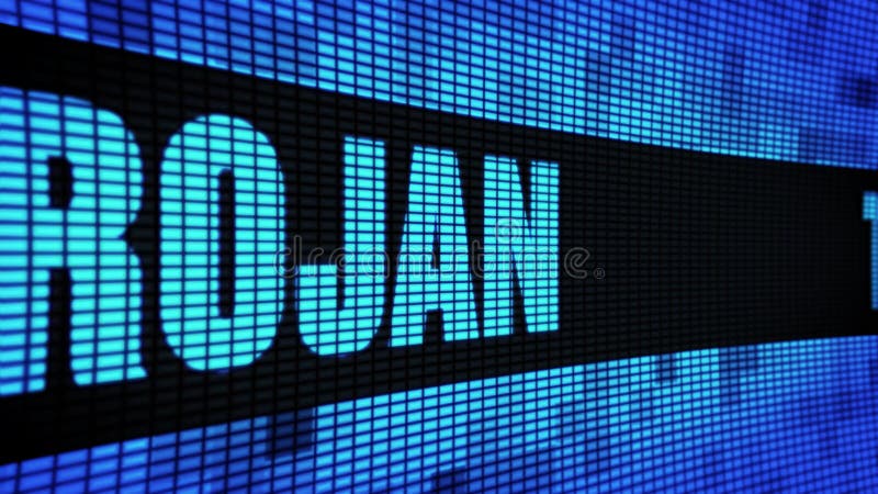 Trojan Side Text Scrolling LED Wall Panel Display Sign Board Stock ...