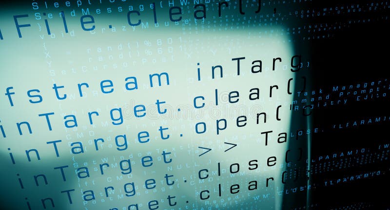 Trojan virus computer code stock illustration. Illustration of ...