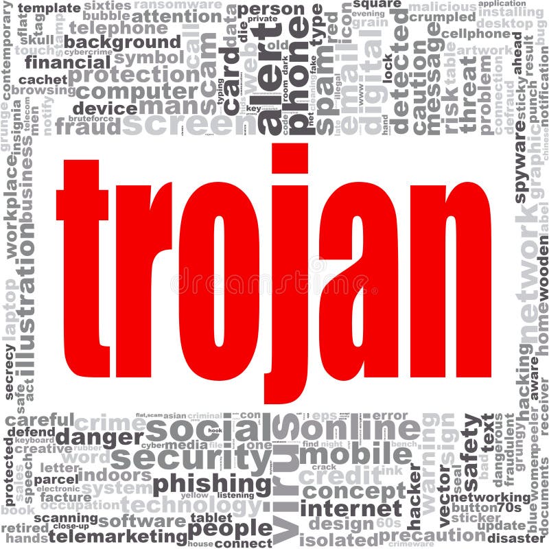 TROJAN Word Cloud, Tag Cloud, Vector Graphics Stock Vector ...