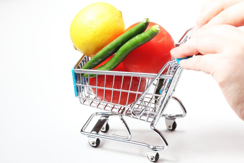 Trole Completamente Da Fruta E Verdura Foto de Stock - Imagem de fruta ...