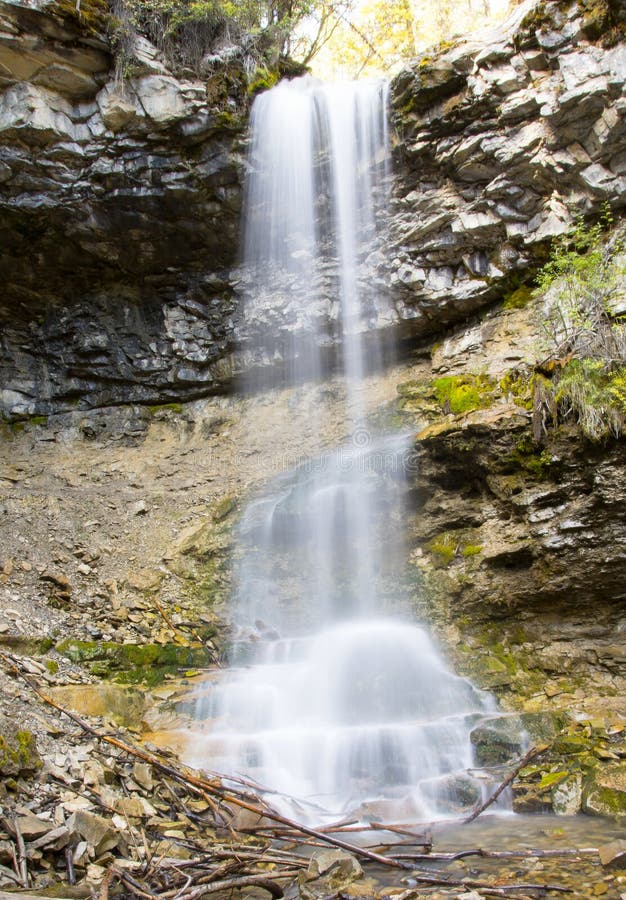 Troll Falls in Kananaskis Country Alberta Foothills Stock Image - Image ...
