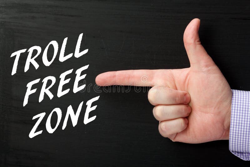 Troll Free Zone stock image. Image of behavior, safe - 54051561