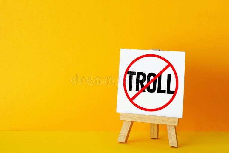 Troll Free Zone is Shown Using the Text Stock Image - Image of ...