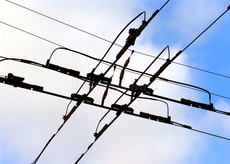 Trolley 3 stock image. Image of supports, electricity, conductor - 564355