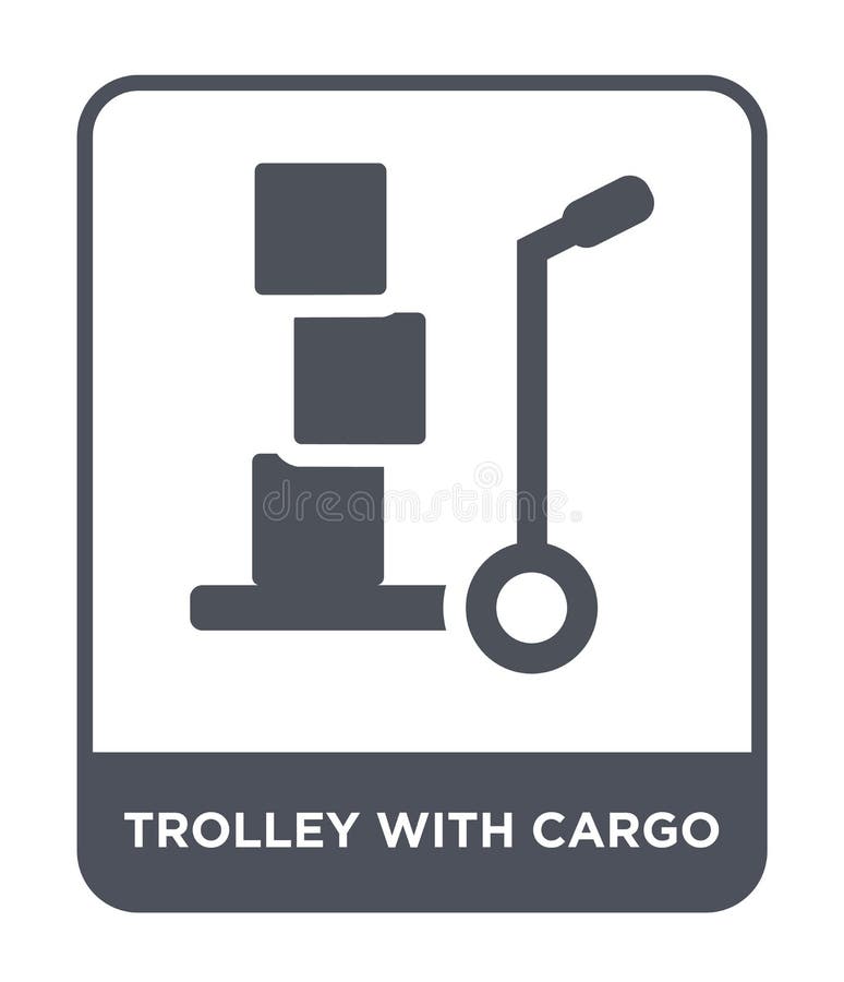 Car Trolley Icon in Trendy Design Style. Car Trolley Icon Isolated on ...