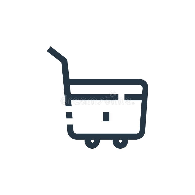 Trolley Cart Icon Vector from Ecommerce Concept. Thin Line Illustration ...