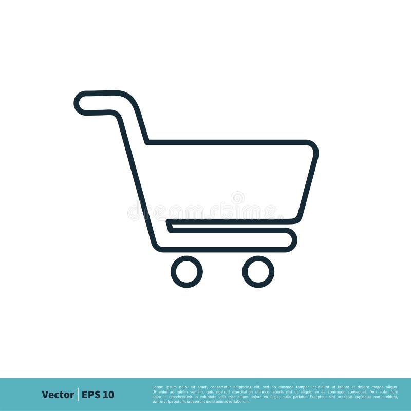 Trolley Cart Icon Vector Logo Template Illustration Design. Vector EPS ...