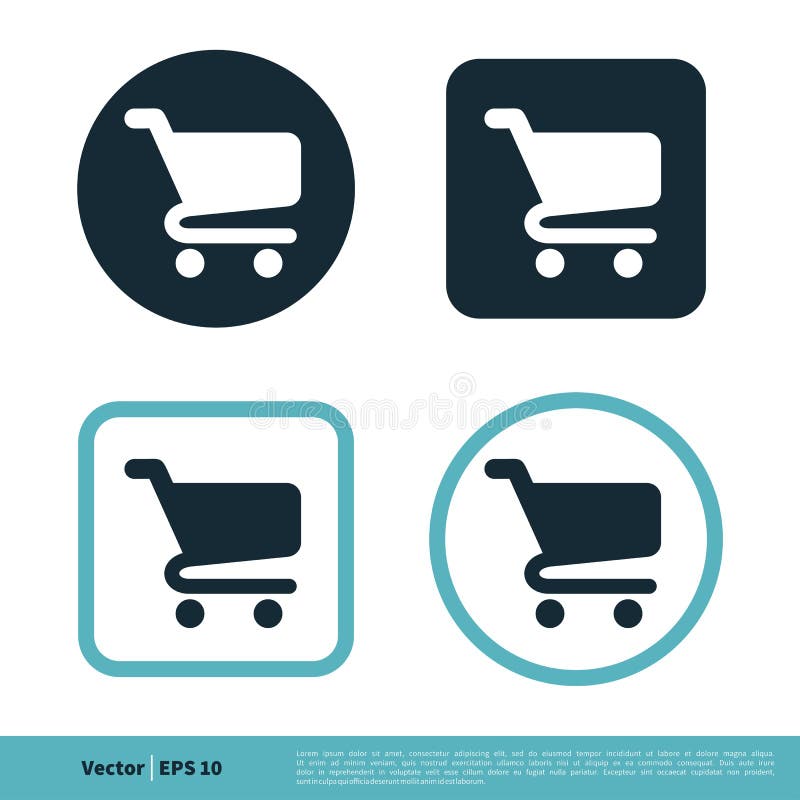 Trolley Cart Icon Vector Logo Template Illustration Design. Vector EPS ...