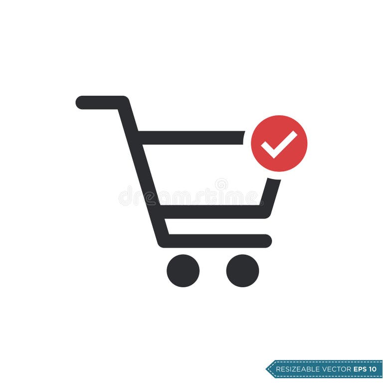 Simple Black Colored Trolley Cart Icon Vector Template Flat ...