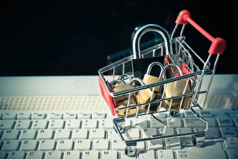 Security of Online Shopping Stock Photo - Image of email, encrypt ...