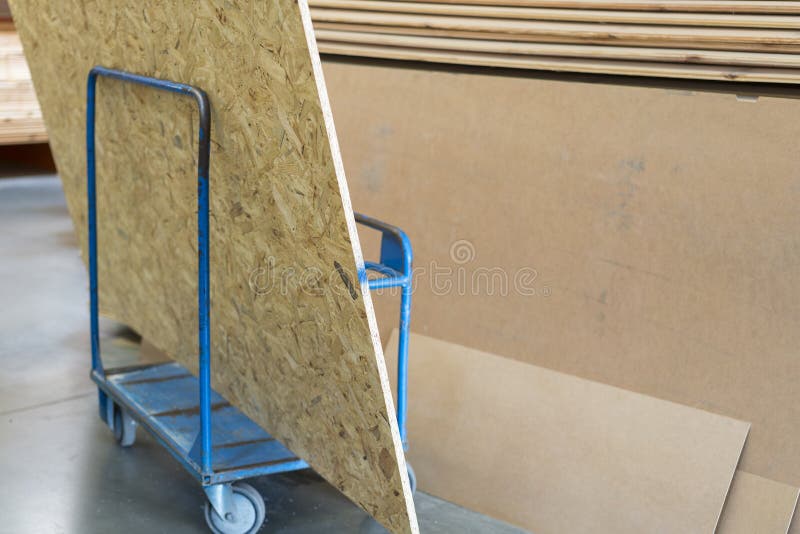 Trolley in a Hardware Store with Building Materials. Warehouse Large ...
