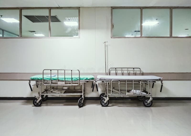 Trolley in the hospital stock image. Image of care, interior - 217378085