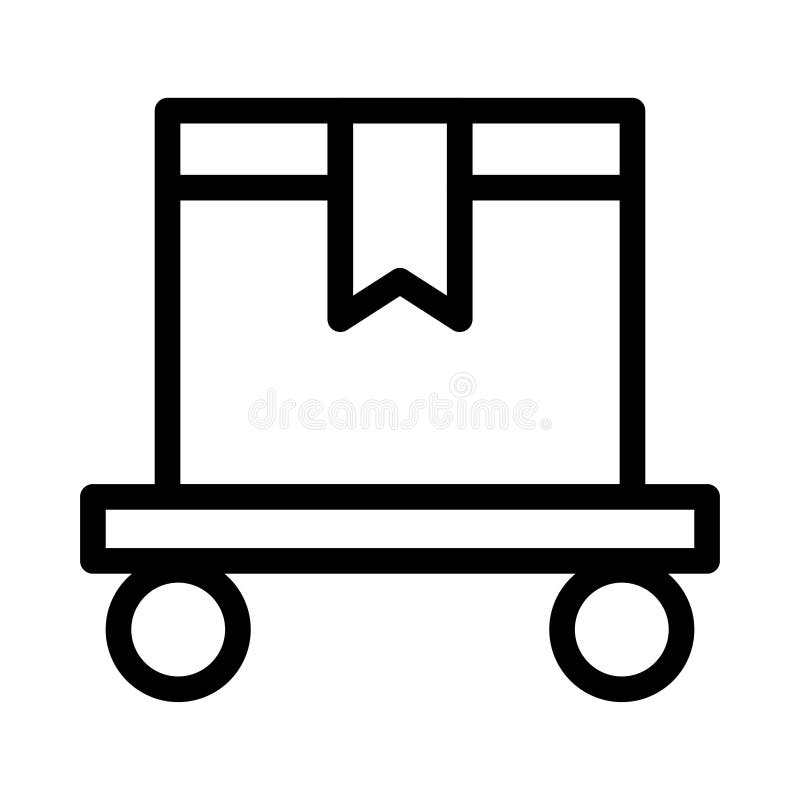 Trolley thin line icon stock vector. Illustration of dolly - 154977681 Trolley thin line icon stock vector. Illustration of dolly - 154977681