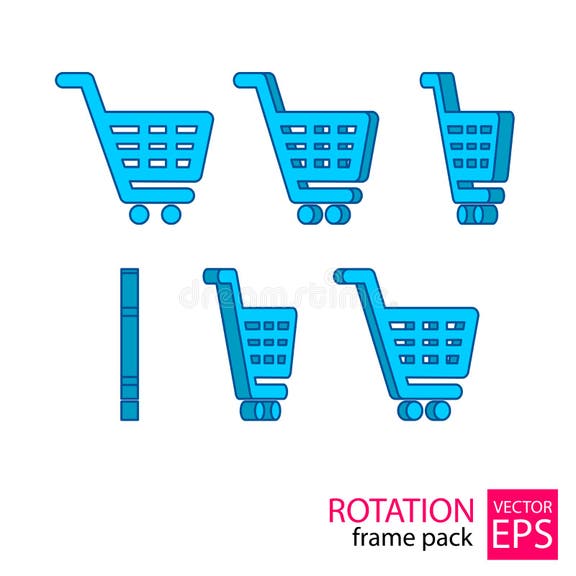 Trolley Rotating Icon Set of Frames Stock Vector - Illustration of ...