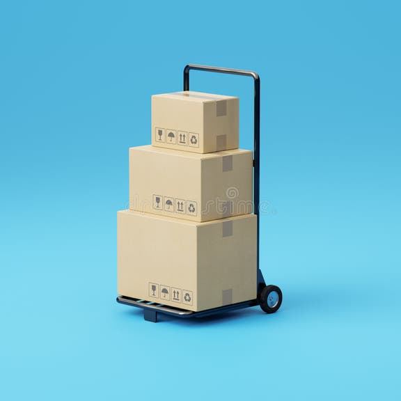 Cardboard Boxes Trolley Stock Illustrations – 2,222 Cardboard Boxes ...