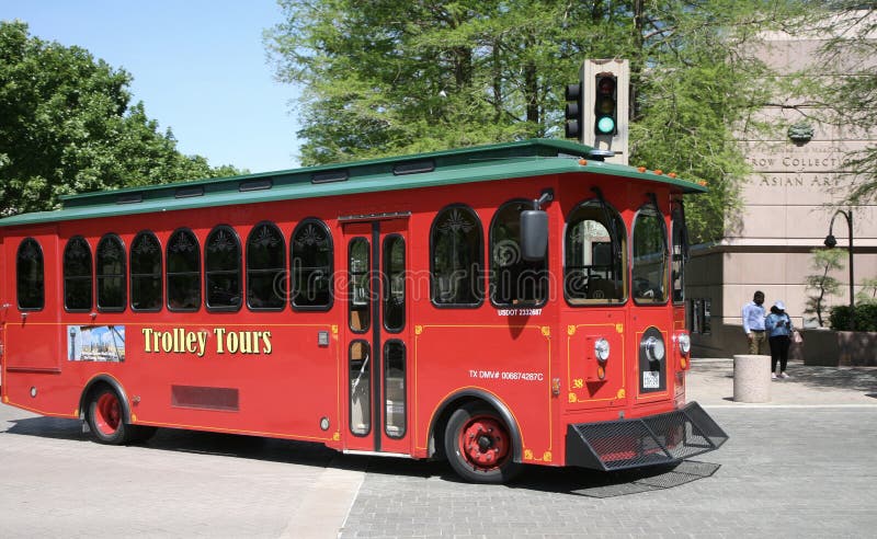 Trolley Tours Downtown Dallas, Texas Editorial Image - Image of visit ...