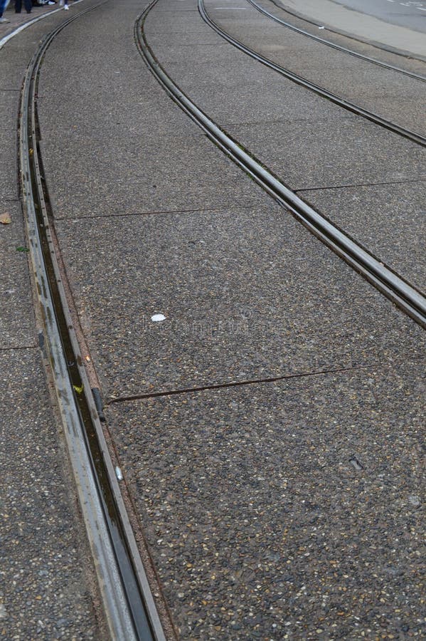Trolley Tracks in Amsterdam Stock Image - Image of follow, europe: 84957009