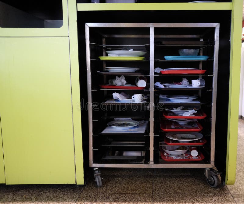 Trolley for Trays Fast Food Stock Image - Image of organic, trolley ...
