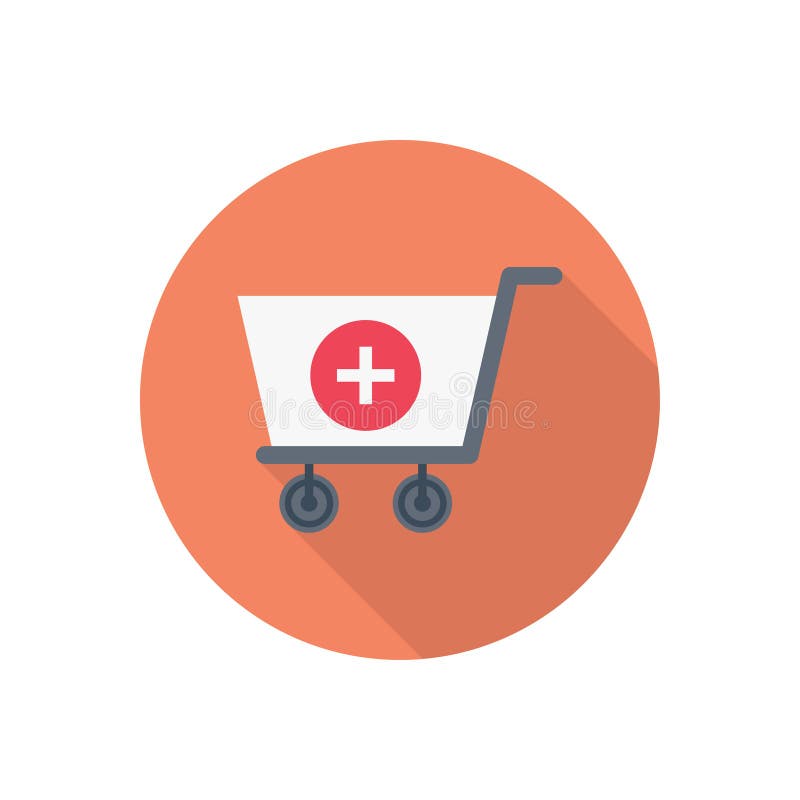 Trolley Vector Glyph Color Icon Stock Vector - Illustration of hospital ...