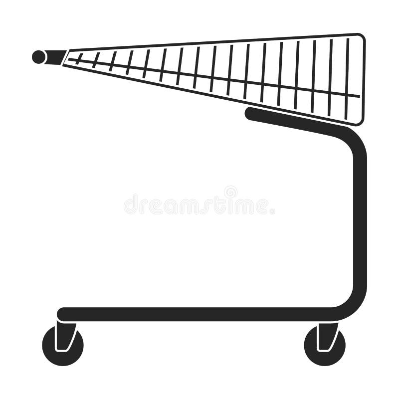 Trolley Vector Icon.Black Vector Icon Isolated on White Background ...
