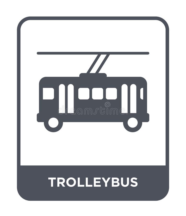 Trolleybus Icon in Trendy Design Style. Trolleybus Icon Isolated on ... Trolleybus Icon in Trendy Design Style. Trolleybus Icon Isolated on ...
