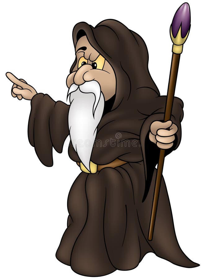 Trollkarl vektor illustrationer. Illustration av teckning - 21748479