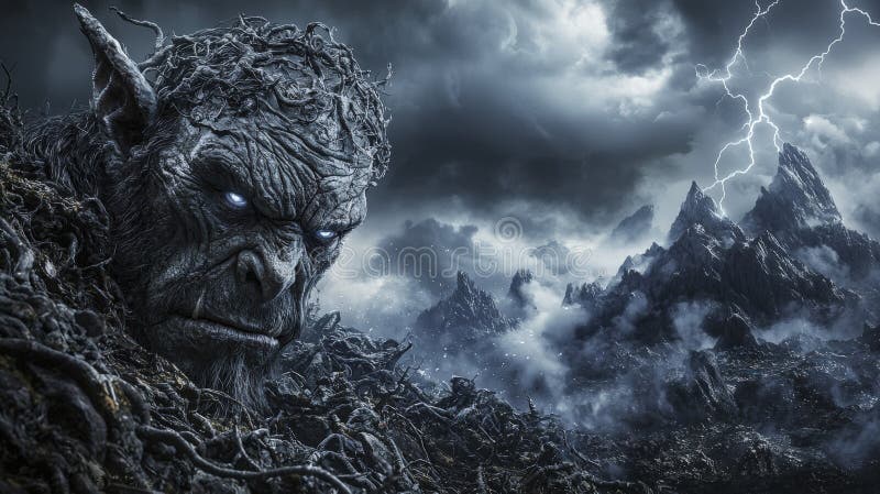 Trolls Mythical Creature Portrait Rugged Terrain Close-up Image ...