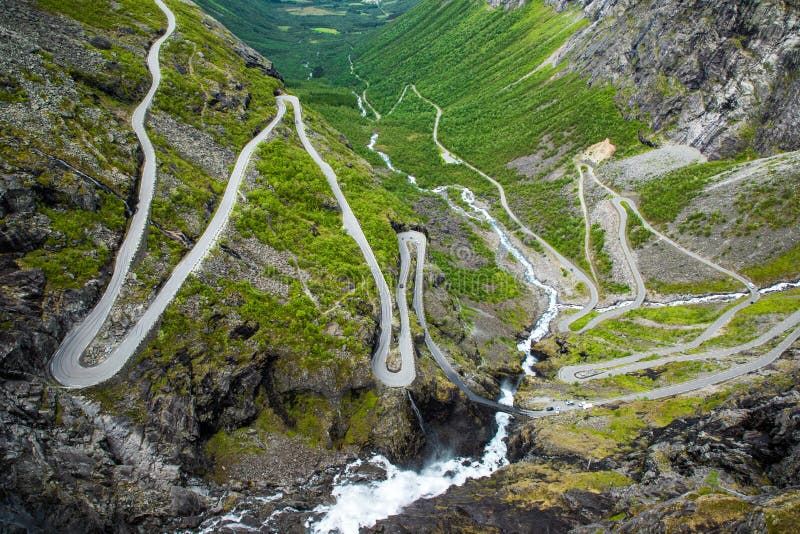 Trollstigen or Trolls Path is a Serpentine Mountain Road in Rauma ...