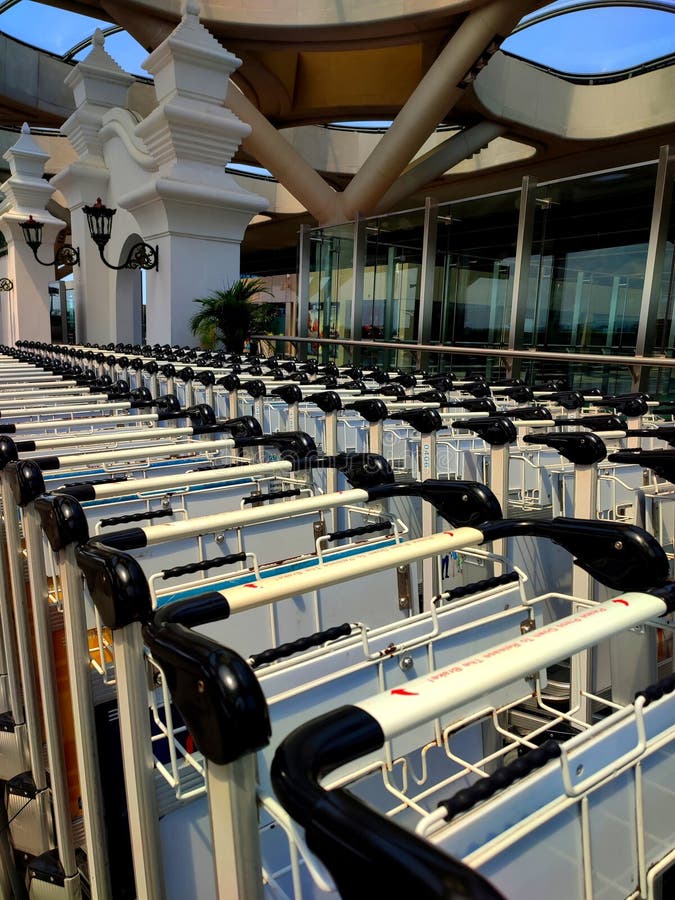 The Troly Row is in an Aesthetically Pleasing Building Stock Photo ...