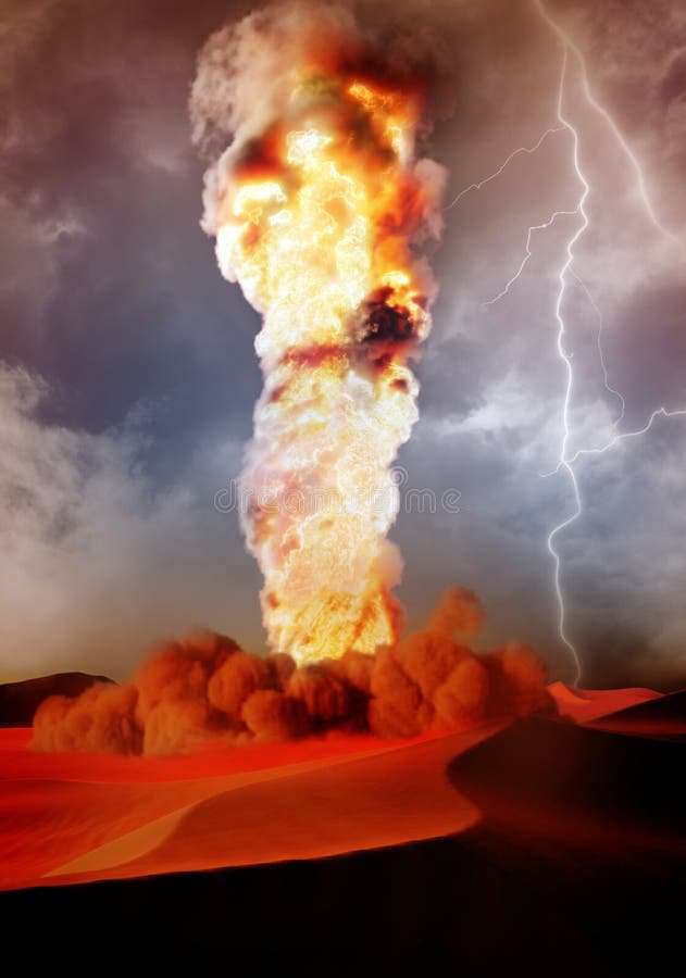 Tromb on fire stock photo. Image of desert, scenic, concept - 248438670