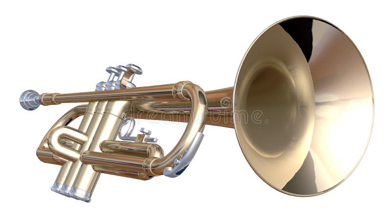 Grande Trombone Della Tromba Dorata Strumento Musicale D'ottone Per Il ...