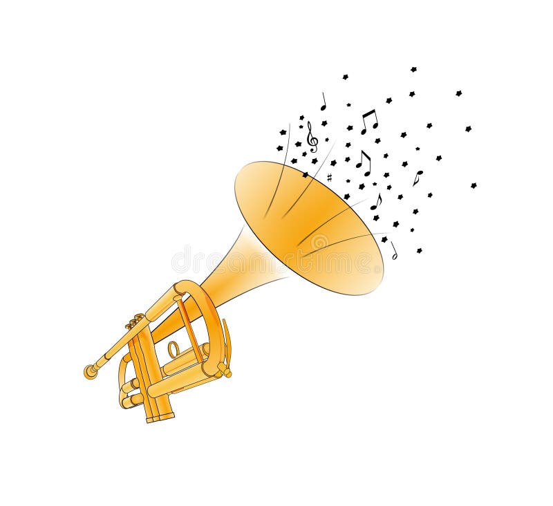Trombeta Dos Desenhos Animados Instrumentos Musicais Dos Ventos Coleção ...