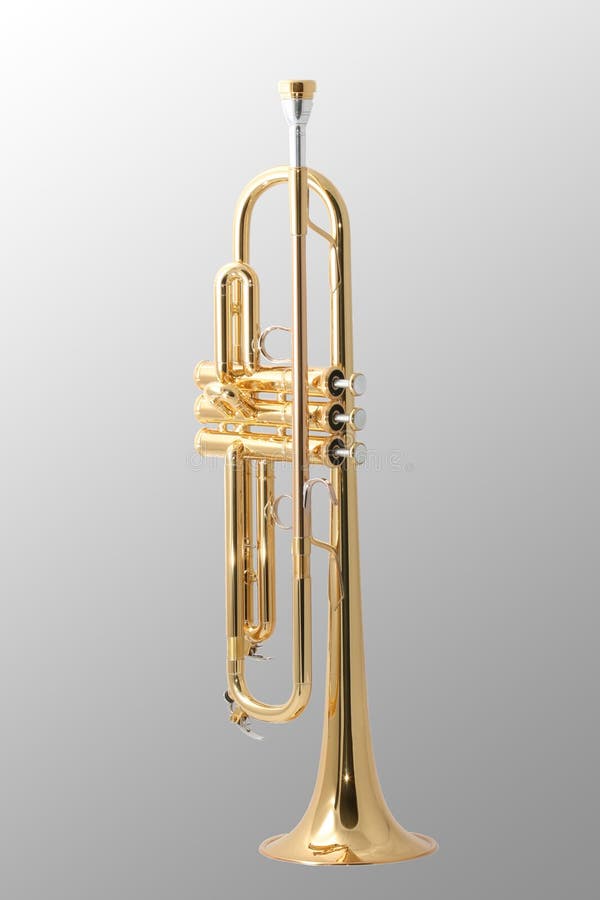 Trombeta imagem de stock. Imagem de ouro, vermelho, jazz - 1295379