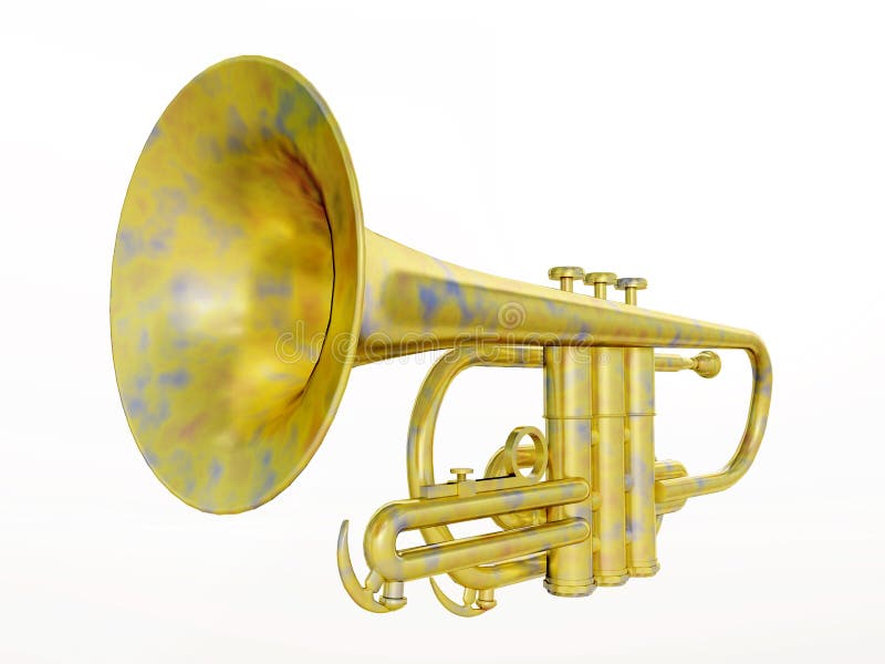 Trombeta isolada ilustração do vetor. Ilustração de equipamento - 28891585