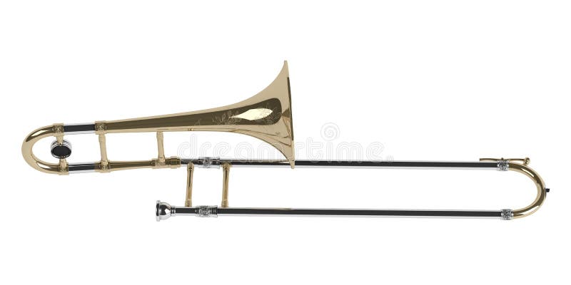 Trombone stock illustration. Illustration of bronze, main - 23119456