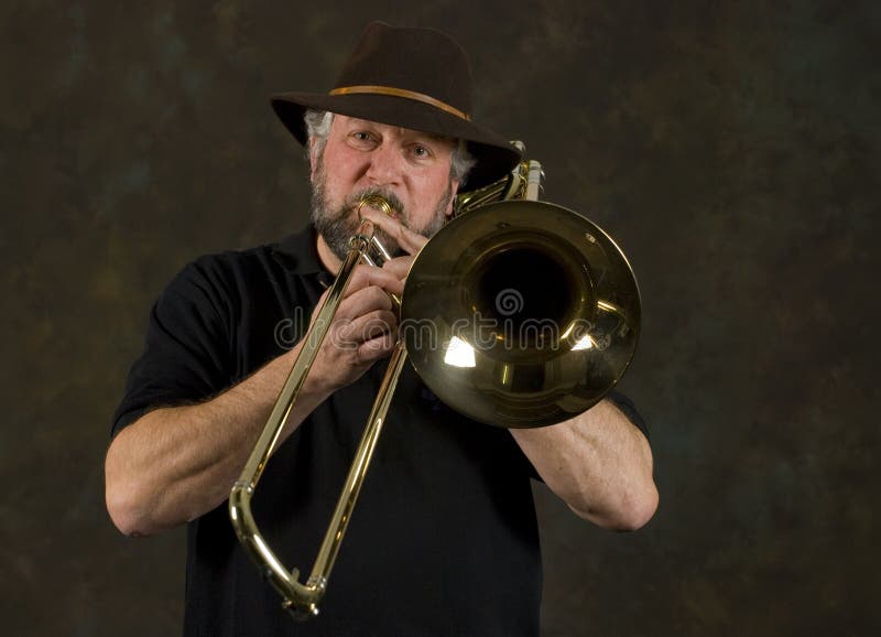 Trombone stock photo. Image of metal, instrument, trombone - 8447420