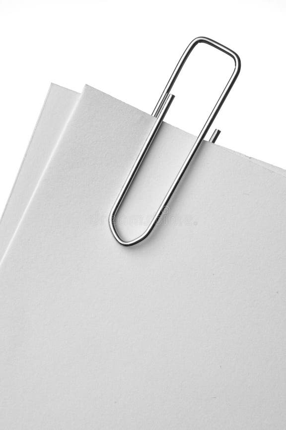 Trombone et papier photo stock. Image du conception, agrafe - 27667070