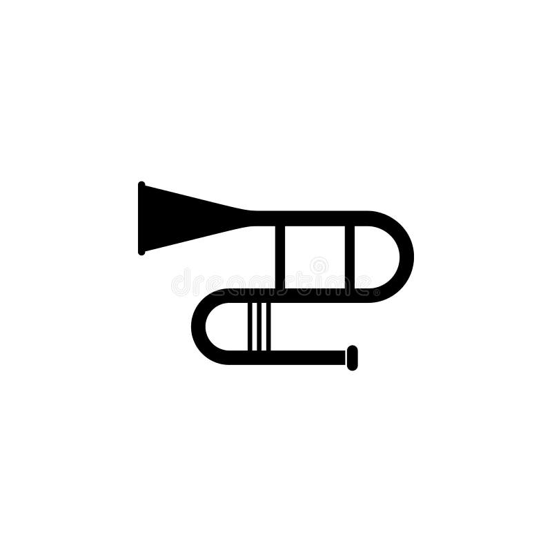 Trombone Icon Vector Sign and Symbol Isolated on White Background ...
