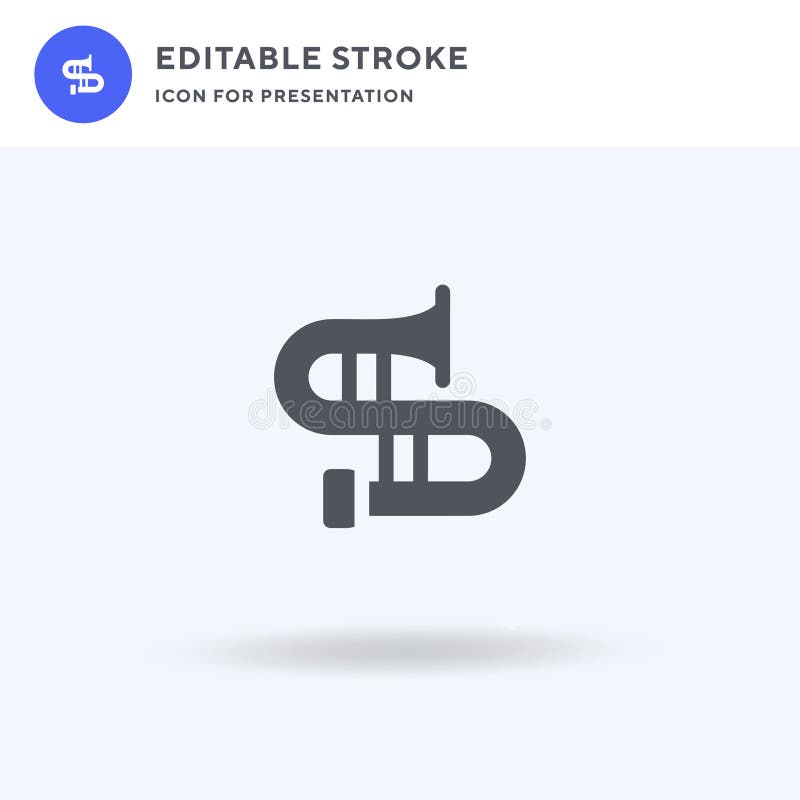 Trombone Sign Emoji Icon Illustration. Music Instrument Vector Symbol ...